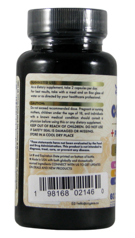 Zoyava Bovine Colostrum Supplement Grass Fed Cow Colostrum 60 Capsules ...