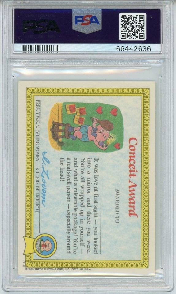 1985 Topps OS1 Garbage Pail Kids Series 1 NERDY NORM 24b Matte Card PSA ...