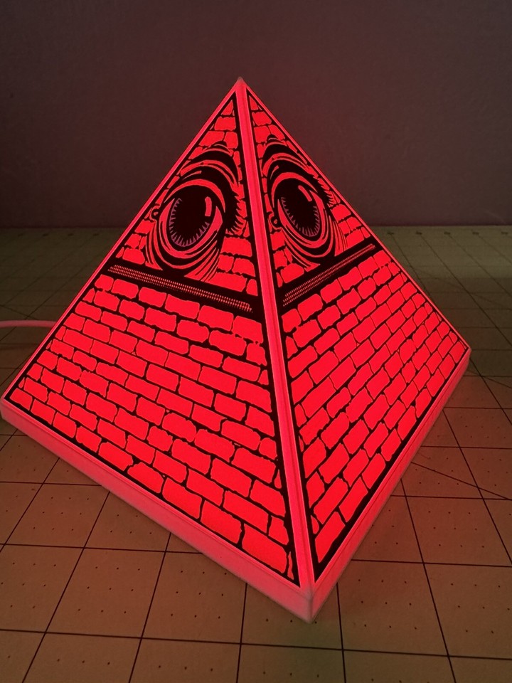 1993 Twilight Zone Pinball Machine Pyramid Topper MOD w/Color Flashing ...