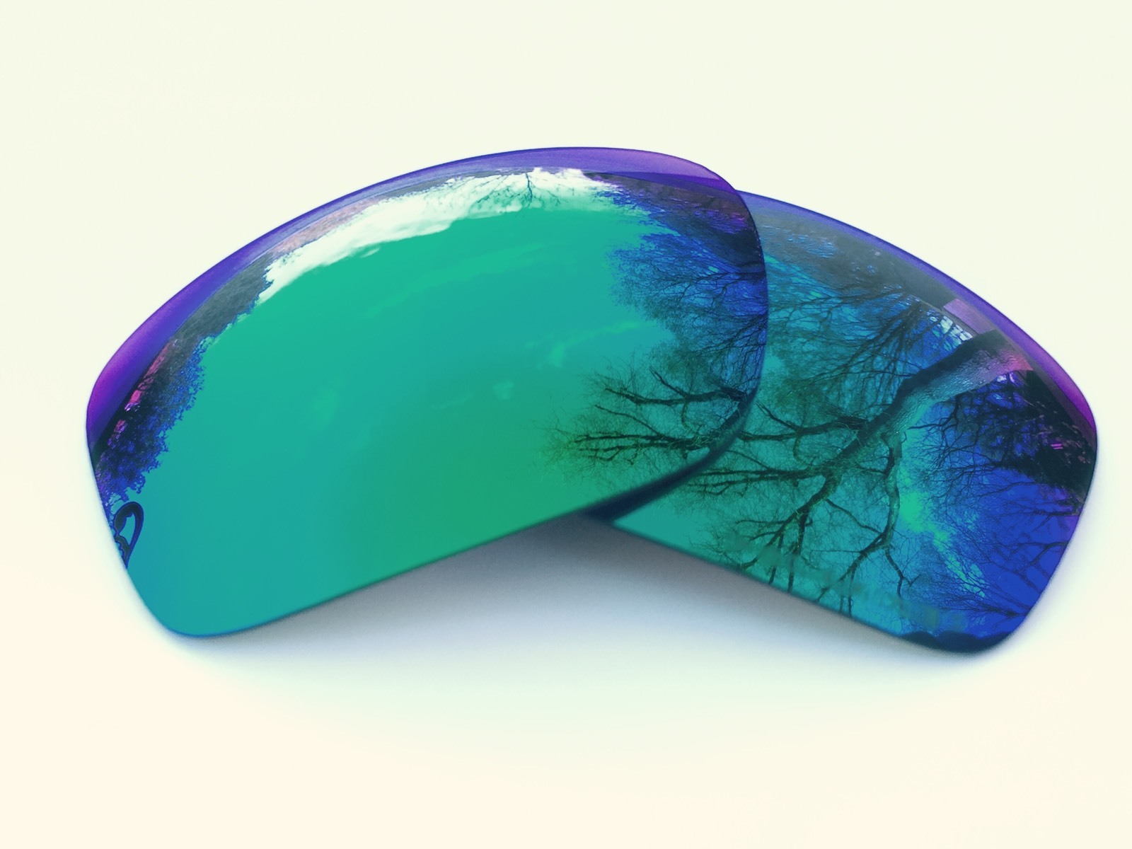 ENGRAVED POLARIZED EMERALD GREEN MIRRORED REPLACEMENT OAKLEY SCALPEL ...