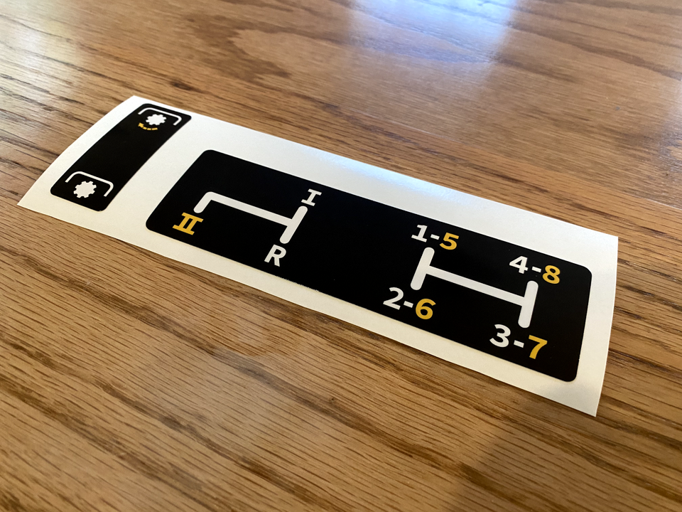 John Deere 2240 Gear Shift Pattern and PTO Lever Decals | eBay