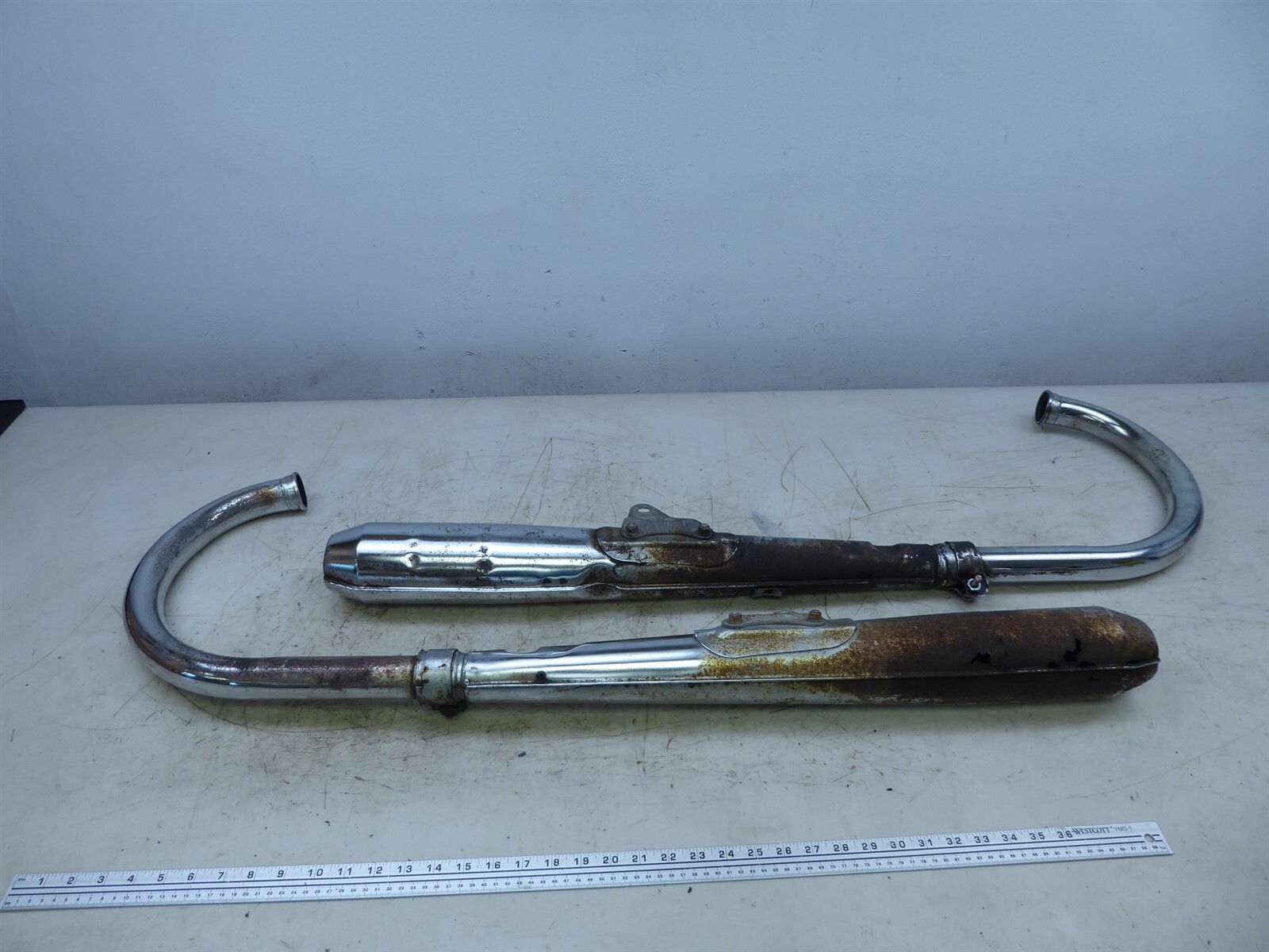 1971 Honda CB450 H2060. OEM exhaust headers mufflers tail pipes | eBay