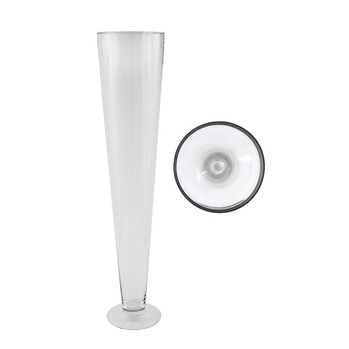 Mega Vases - 5" x 20" Trumpet Pilsner Glass Vase - Set of 6, Clear ...