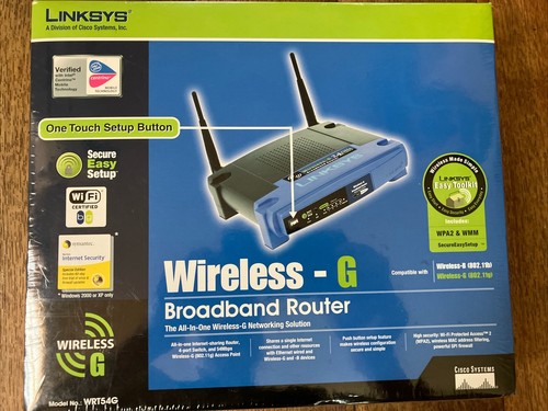Linksys WRT54G Wireless G Wi-Fi Broadband 2.4 Ghz 4 Port Switch 802.11g ...