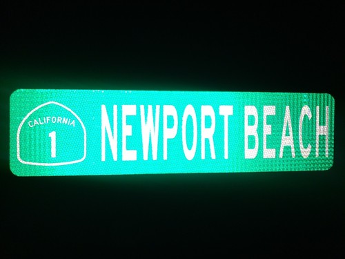 NEWPORT BEACH California Hwy 1 street sign 24X6", Huntington Beach ...
