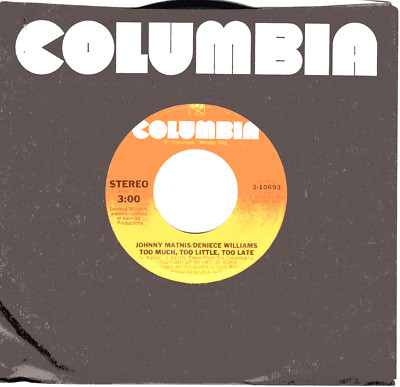 Johnny Mathis- Deniece Williams: Too Much, Too Little, Too Late ...