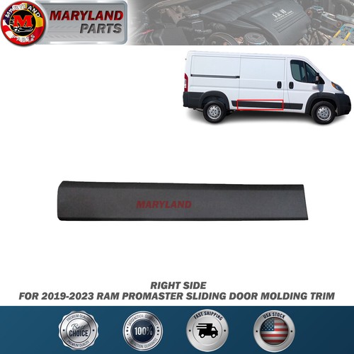For 2019-2023 RAM Promaster Sliding Door Molding Trim Black Right ...