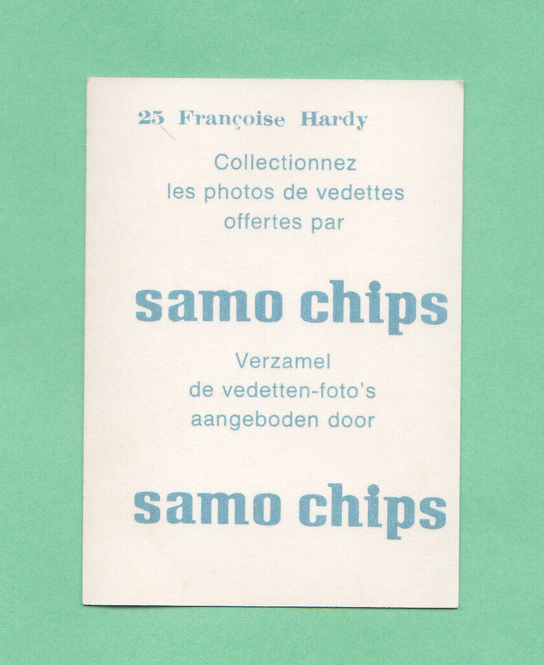 1960's Francoise Hardy Samo Chips Card Rare Blue Backs | eBay