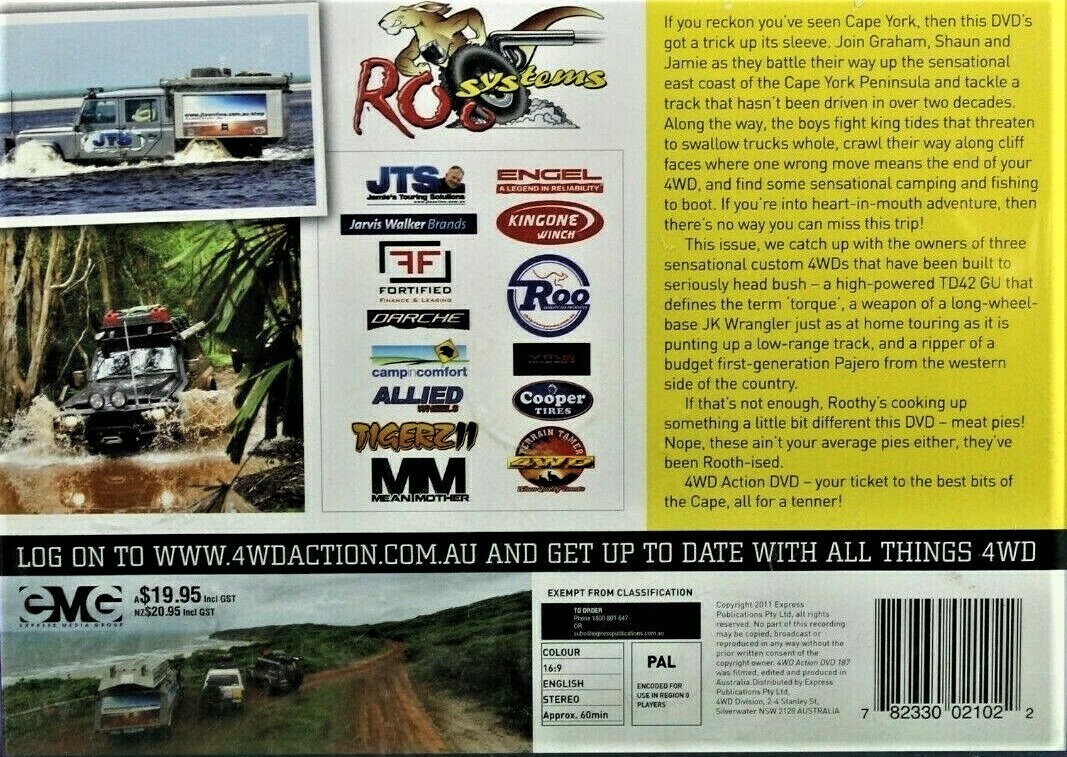 AUSTRALIAN 4WD ACTION CAPE YORK's WILD East Coast DVD 187 TV SERIES ...