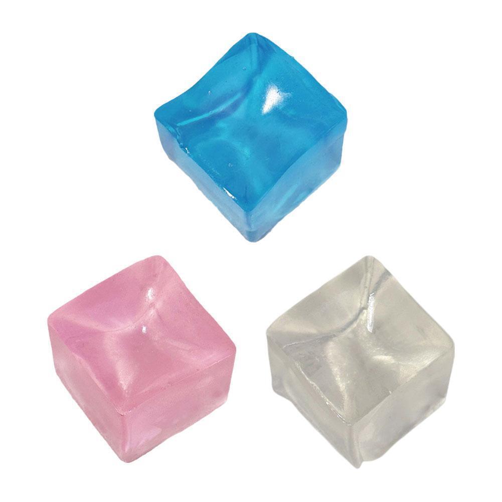 Mini Ice Block Stress Ball Toy Anti Stress Cube Squeeze Simulation Toy ...