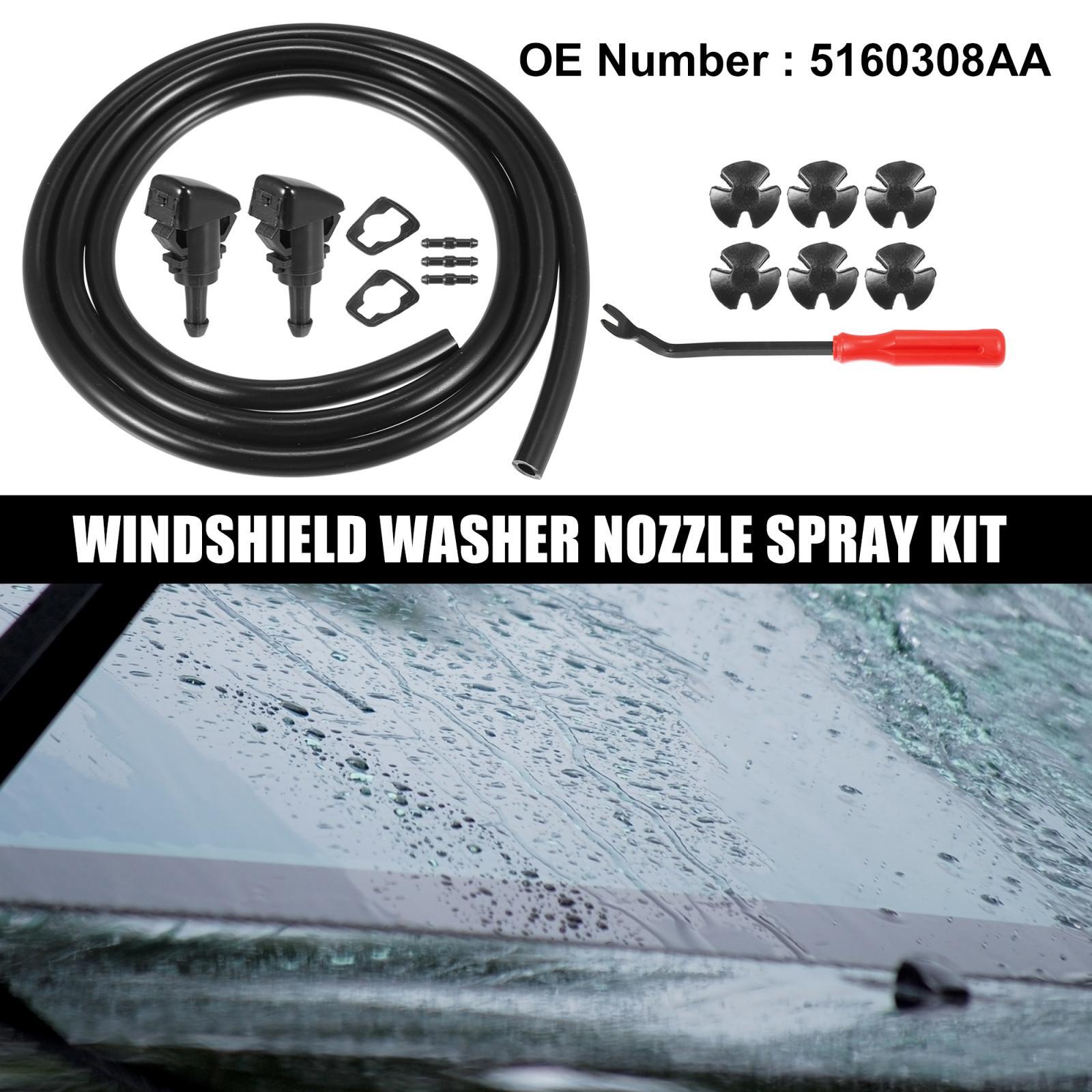 15pcs Front Windshield Washer Nozzle Kit 5160308AA for Dodge Caliber ...