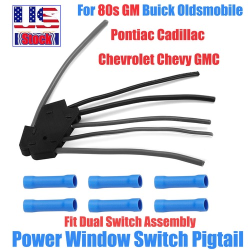 For 80s GM Power Window Switch Pigtail Connector Wire Chevy C10 K5 ...