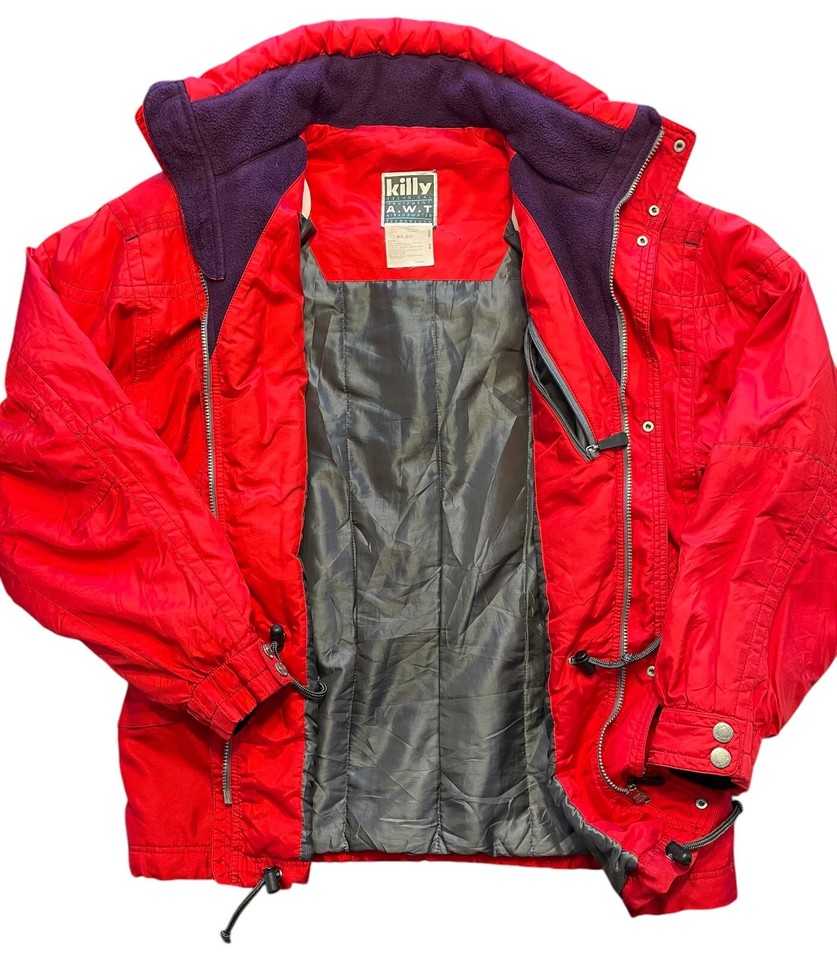 Vintage Killy Ski Jacket Womens Size 40 Entrant Red Lined Winter Coat ...