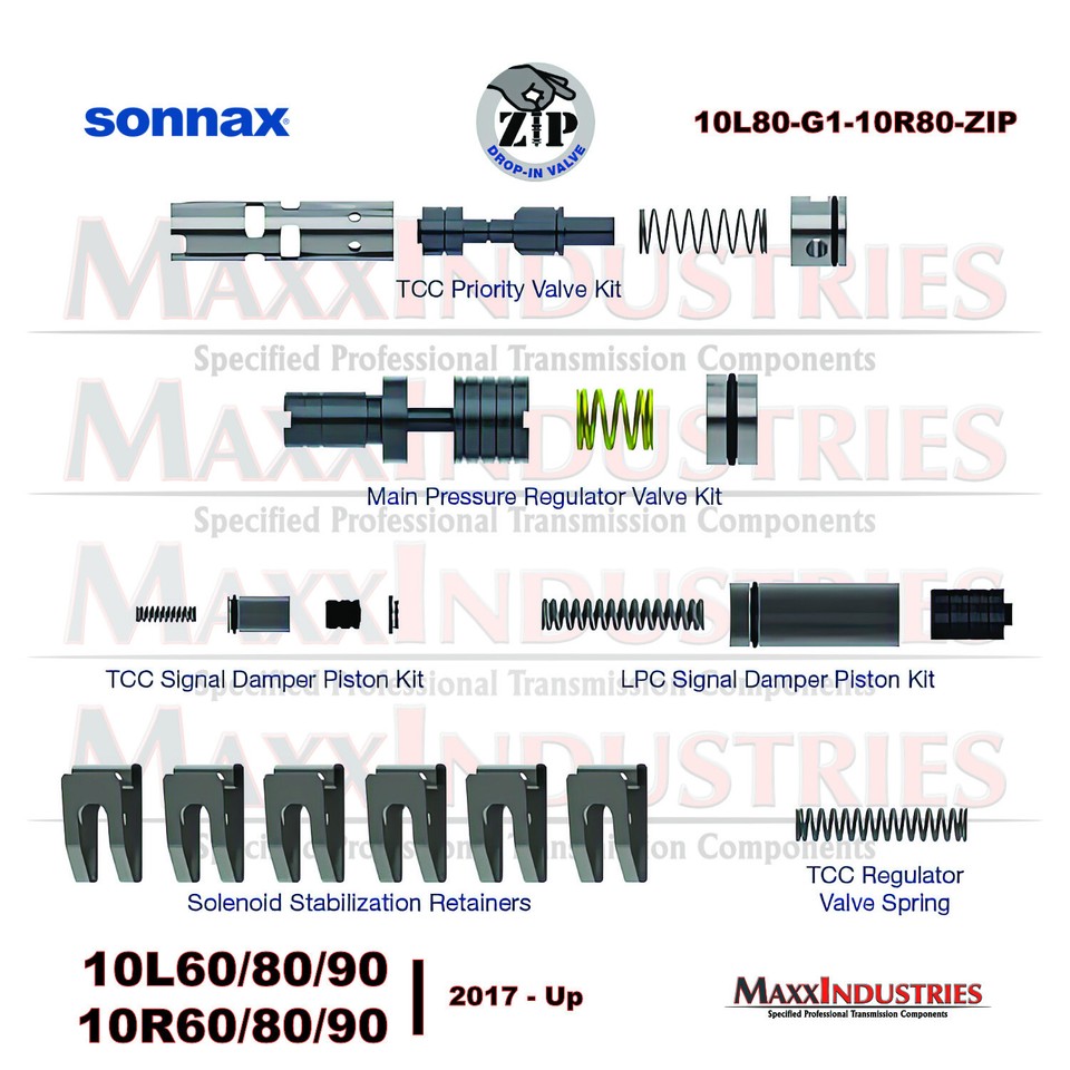10L80 10L90 Transmission Valve Body ZIP Kit GEN1 (10L80-G1-10R80-ZIP ...