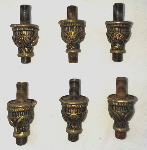 6 Vintage Brass Bronze Chandelier Electric Candle Socket Holder Cups | eBay