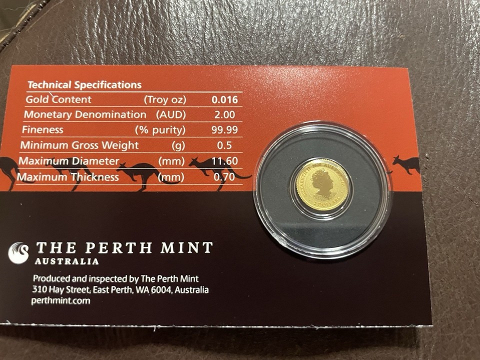 Australian Mini Roo 2020 1/2 Gram .9999 Gold Bullion Kangaroo $2 Coin ...
