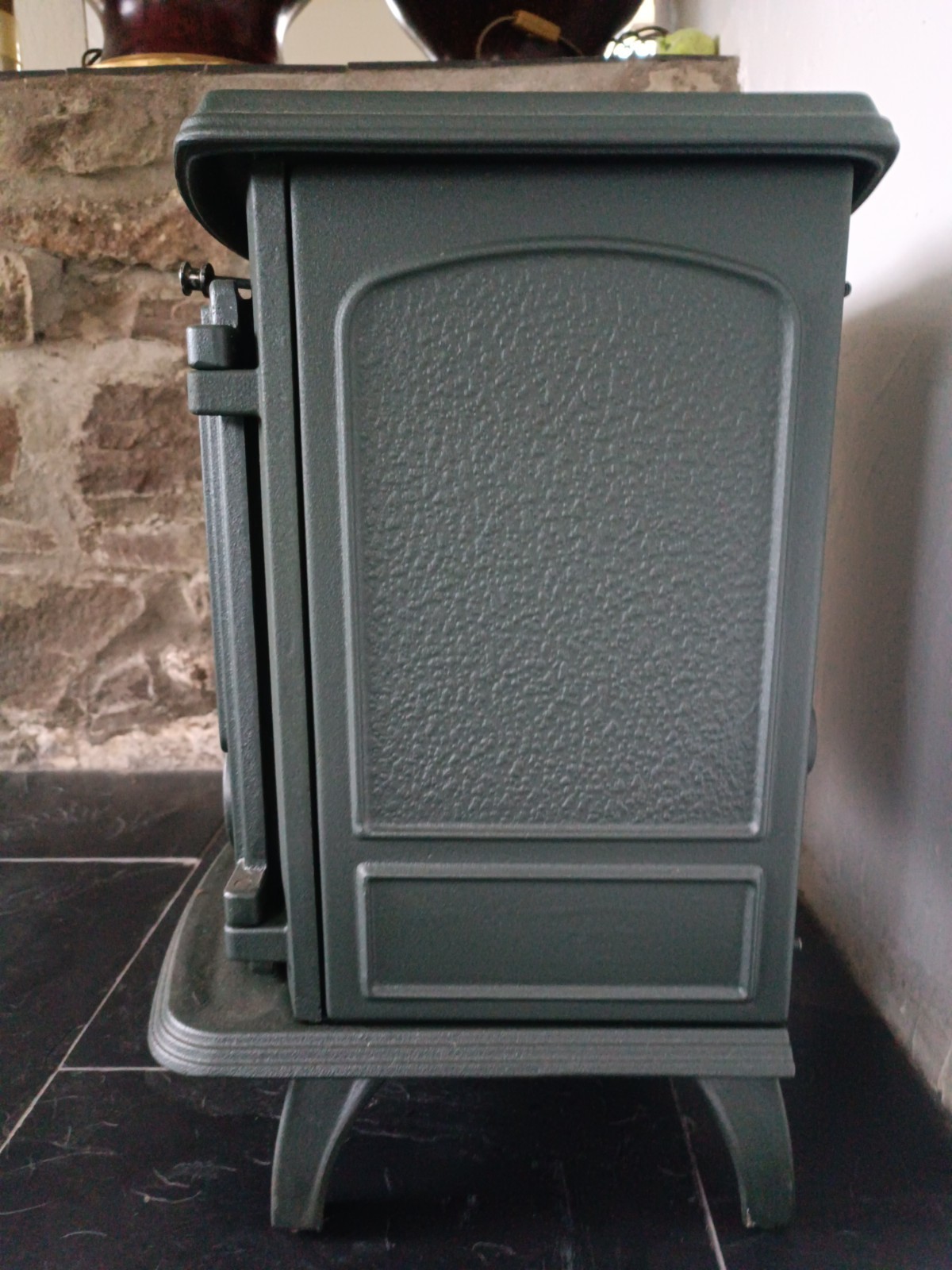 Aga Little Wenlock Classic Log Burner Stove Wood Burner Forest Green ...