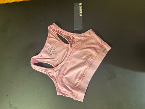 NWT Mono B Essential Racerback Sports Bra KT8118 Pink SZ S $7.99 | eBay