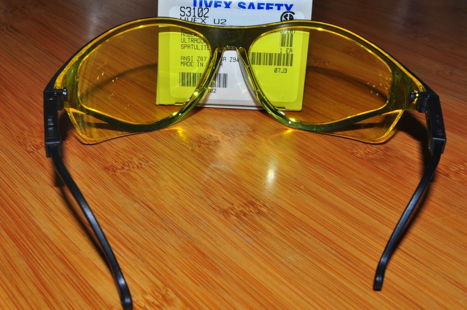 Uvex U2 Eyewear Safety Glasses S3102X Black Frame Amber Yelow Lens Made ...