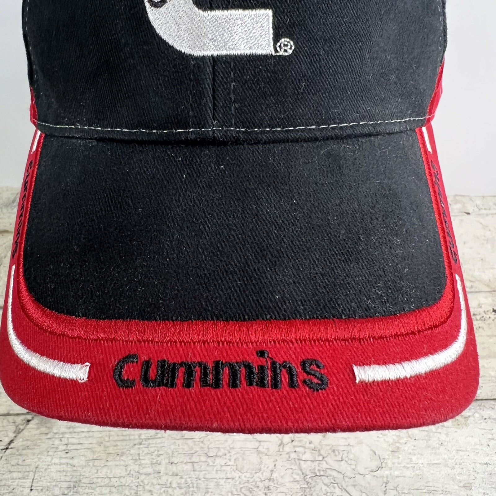 Cummins Black /Red Two Tone Strapback Power Gear Base… - Gem