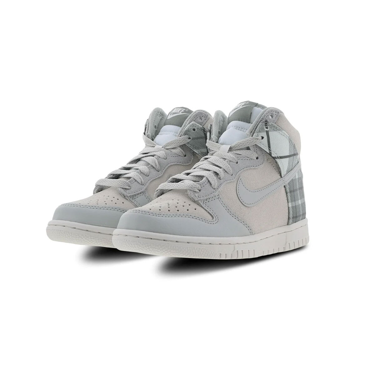 Nike Big Kid's Dunk High GS Tartan DV1724-100 Plaid White/Light Green ...