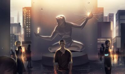 Anime connor detroit become human kara markus statue Stitched Gaming ...