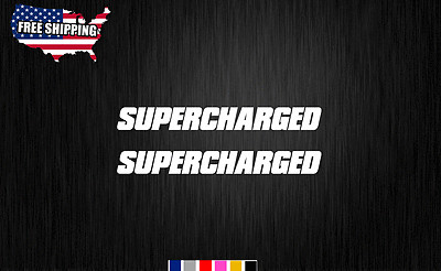 SUPERCHARGED DECAL STICKER 2X STICKERS (CHOOSE COLOR) | eBay