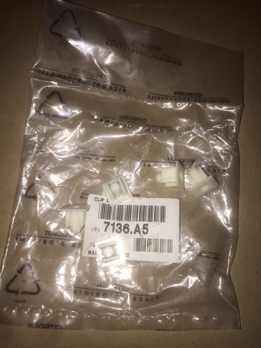 Lotto 5 Graffetta Clip de fix PEUGEOT Originale Genuine Parts - 7136A5 ...
