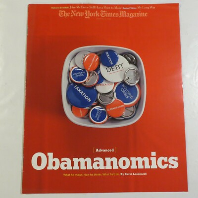 The New York Times Magazine 2008 Obamanomics OBAMA D9 | eBay
