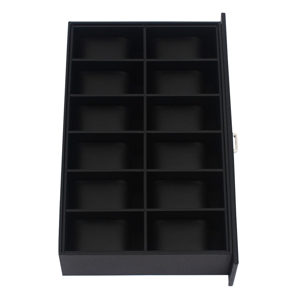 24 Slot Men Watch Display Case Large Jewelry Organizer Box Luxury ...