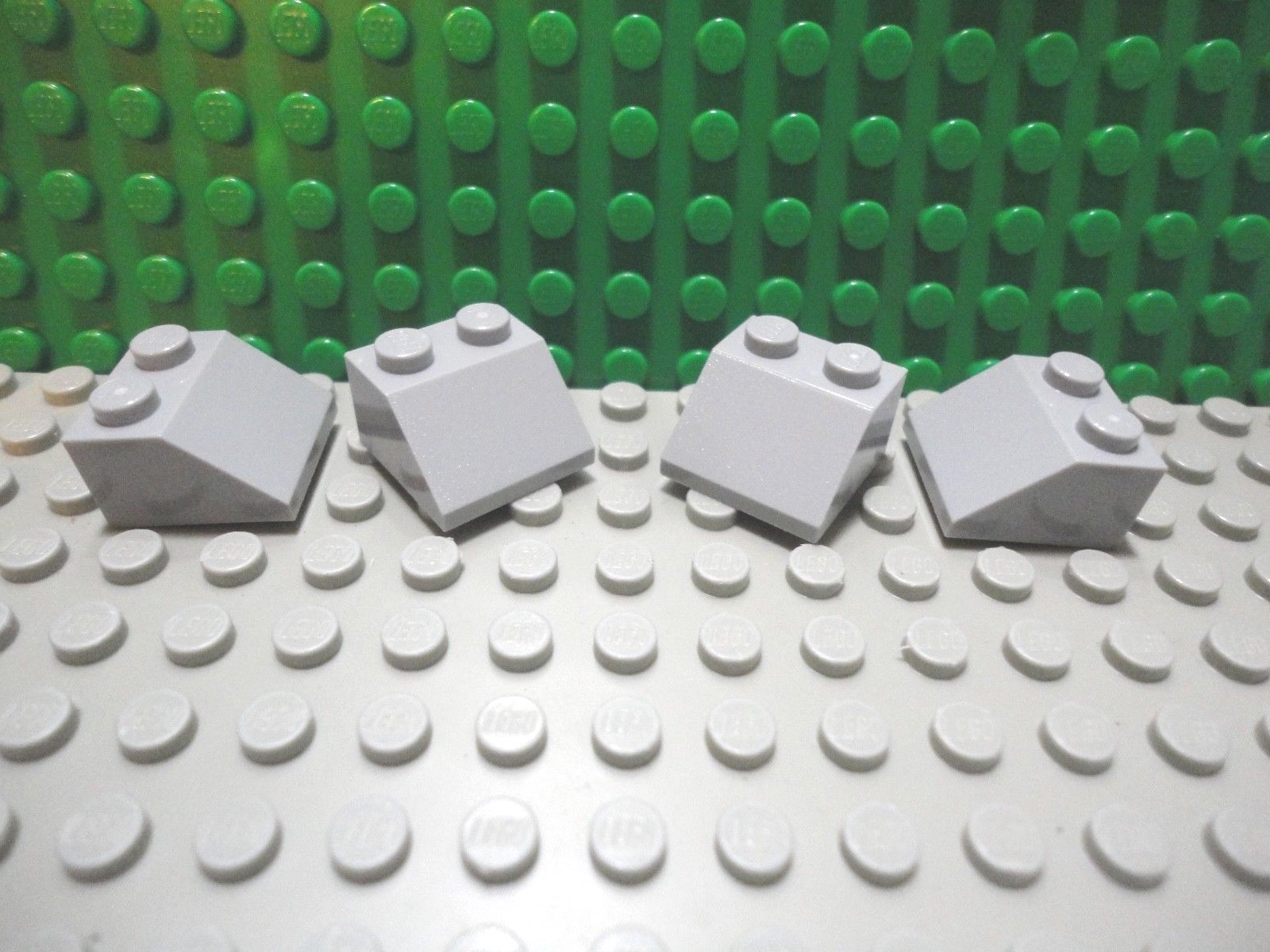 Lego 4 Light Bluish Gray 2x2 regular slopes brick block NEW | eBay