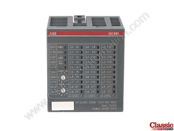 ABB DC551-CS31 e 8DI/16DC Bus Module for sale online | eBay