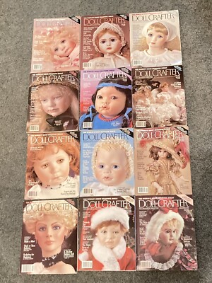1992 Doll Crafter Magazines-Complete Year 12 magazines w/ pull out doll ...