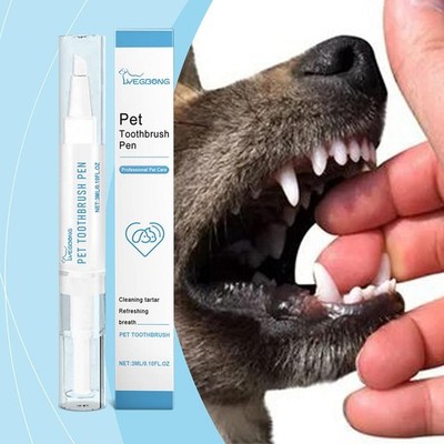 Pet Toothbrush Pen,Dog Teeth Cleaning Pen Cat/Dog Tartar Teeth Pen ...