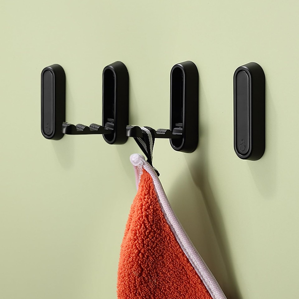 2PCS Folding Coat Hooks, Heavy Duty Wall Hooks Made of Zinc Alloy ...