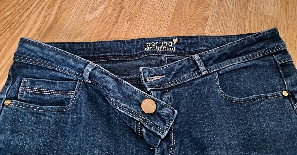 Marks and Spencer Per Una Size 18 Blue Jeans Excellent Con Measurements ...
