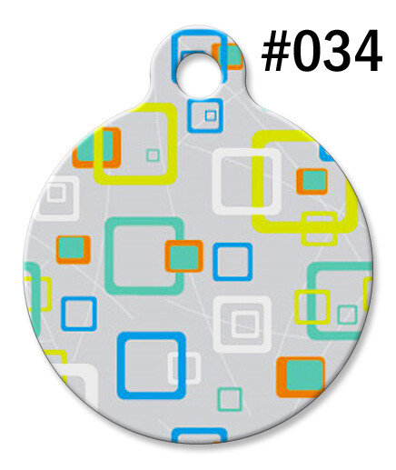 Custom Designer Pet ID Tags for Dog & Cat, Personalized Stylish Round ...