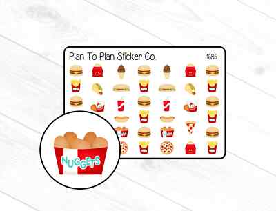 1685~~Fast Food Planner Stickers. | eBay