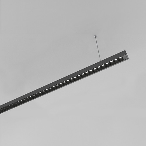 Slimline GLS25 L2200*25*22mm 45W Black Grill Diffuser LED Linear ...