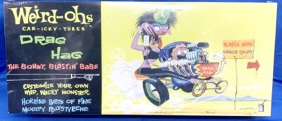 NIB Weird-Ohs Drag Hag Babe Model Kit #16003 Hawk Classics 2006 Car ...
