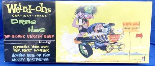 NIB Weird-Ohs Drag Hag Babe Model Kit #16003 Hawk Classics 2006 Car ...