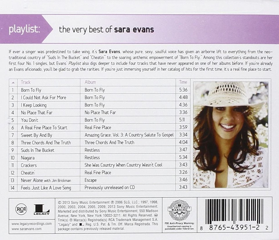 Sara Evans Playlist: Very Best Of Sara Evans (CD) (UK IMPORT ...