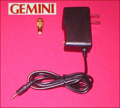 9V AC Adapter & GOLD RF Coax TV Connection Adapter for Coleco Gemini ...