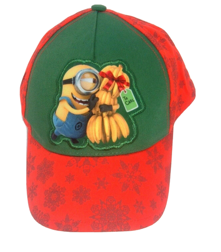 Minion Hat Bananas Christmas Winter Theme Despicable Me Cap Baseball ...