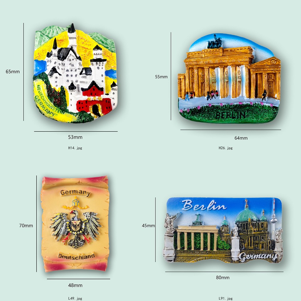 German Landmark Refrigerator Magnets Home Decor Fridge Stickers Germany ...