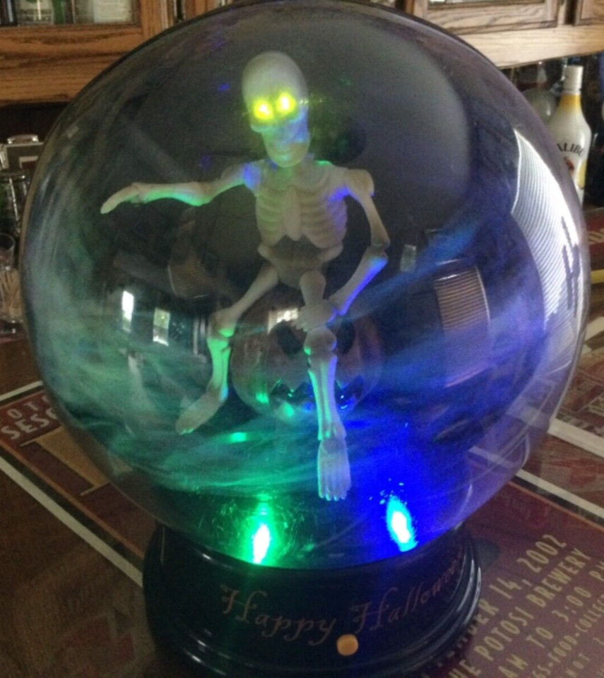 Spirit Ball Skeleton happy Halloween Activated Lights Up swirl action ...