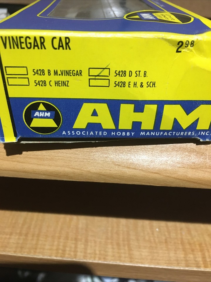 Vintage AHM HO Scale Train ST.B Vinegar Car 5428 D in Box | eBay