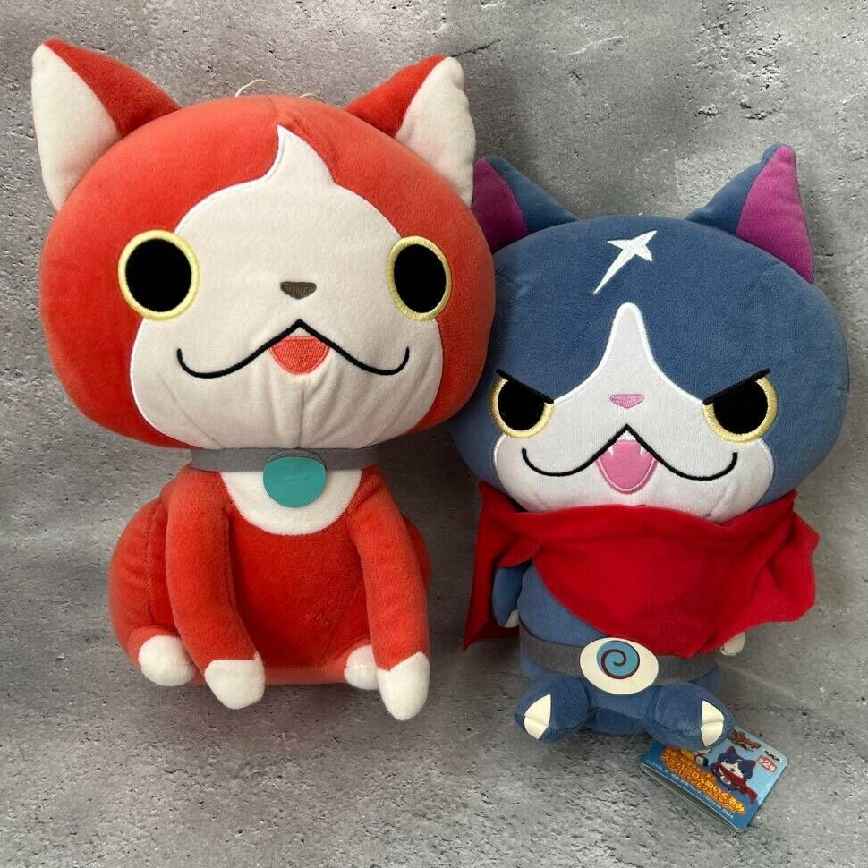 BANDAI Yo-kai Watch Jibanyan and Hovernyan Plushie Set of 2 Dolls JAPAN ...