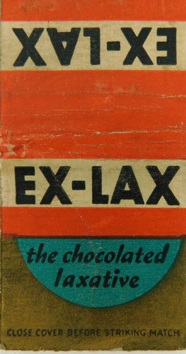 Ex-Lax The Chocolated Laxative Vintage Matchbook Cover | eBay