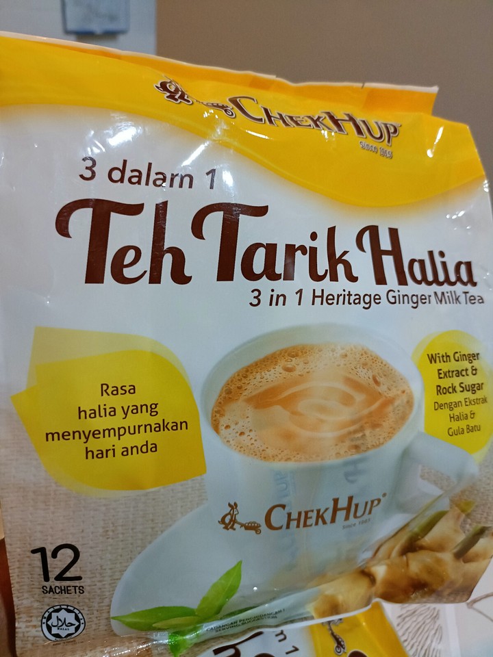 2 PACK CHEK HUP 3-IN-1 TEH TARIK HALIA INSTANT GINGER MILK TEA EXTRACT ...